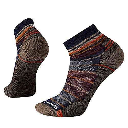 Smartwool Men's Performance Hike Light Cushion Pattern Ankle Socks, Deep Navy, Large