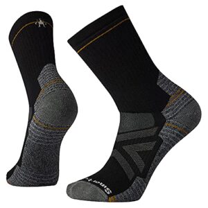 smartwool hike full cushion crew socks, black, large