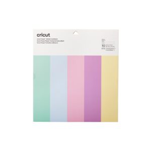 cricut smart paper sticker cardstock - 10 sheets - 13in x 13in - adhesive paper for stickers - compatible with cricut explore 3/maker 3 - pastels