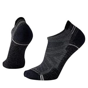 smartwool hike light cushion low ankle socks, medium gray, large