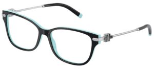 tiffany & co. woman sunglasses black on tiffany blue frame, demo lens lenses, 52mm