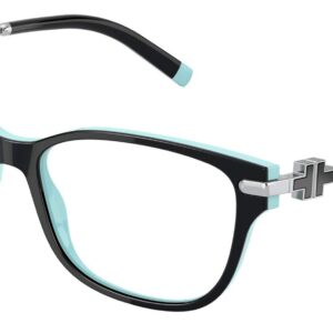 Tiffany & Co. Woman Sunglasses Black On Tiffany Blue Frame, Demo Lens Lenses, 52MM