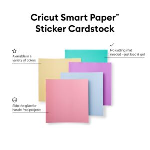 Cricut Smart Paper Sticker Cardstock - 10 Sheets - 13in x 13in - Adhesive Paper for Stickers - Compatible with Cricut Explore 3/Maker 3 - Pastels