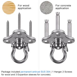 BeneLabel 3 Holes Heavy Duty Swing Hanger, Swing Set Hardware, Swing Set Accessories, Swing Set Brackets, Hammock Hanging Kit, Punching Bag Hangers, Indoor/Outdoor Playground, 1100BL Capacity