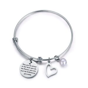 jvvsci may you be proud of the work you do the person you are and the difference you make bracelet,thank you gift,inspirational gifts for women