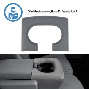 ONER AUTO PARTS Center Console Cup Holder Replacement Pad, Bench Seat Center Console Cupholder Armrest Pad,Include 2pcs Coasters,Compatible with 2004-2014 Ford F-150 (Grey)