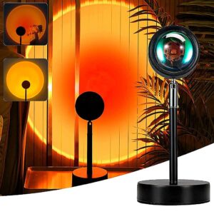 osome sunset lamp projector for room,led night light with remote control 16 colors,photography/selfie/home/living room/bedroom decor,romantic visual projection lamp