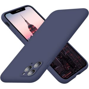 cordking designed for iphone 11 pro max case, silicone ultra slim shockproof phone case with soft anti-scratch microfiber lining,[enhanced camera protection], 6.5 inch, navy blue