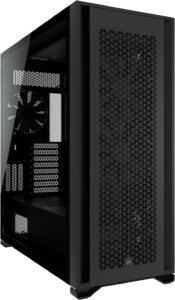 corsair 7000d airflow full-tower atx pc case – high-airflow front panel – spacious interior – easy cable management – 3x 140mm airguide fans with pwm repeater included – black