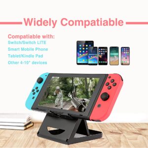 Nintendo Switch Stand/Switch LITE Stand,Foldable,Adjustable and Portable table play stand for N-switch console playing and charging,Compatible with ipad/ Mini/iPad Pro Air, smartphone and kindle