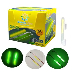 linguang100pcs ocean sun fishing glow sticks rod tip， fishing polo glow sticks ，fishing light sticks glow tips for fishing poles， fishing rod glow sticks light sticks (#l:2.7-3.2mm 100pcs)