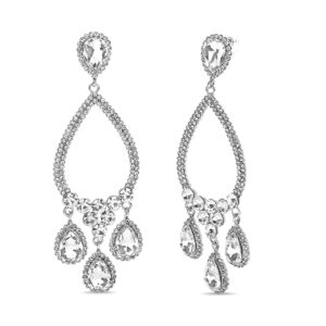 badgley mischka rhinestone teardrop chandelier earrings for women