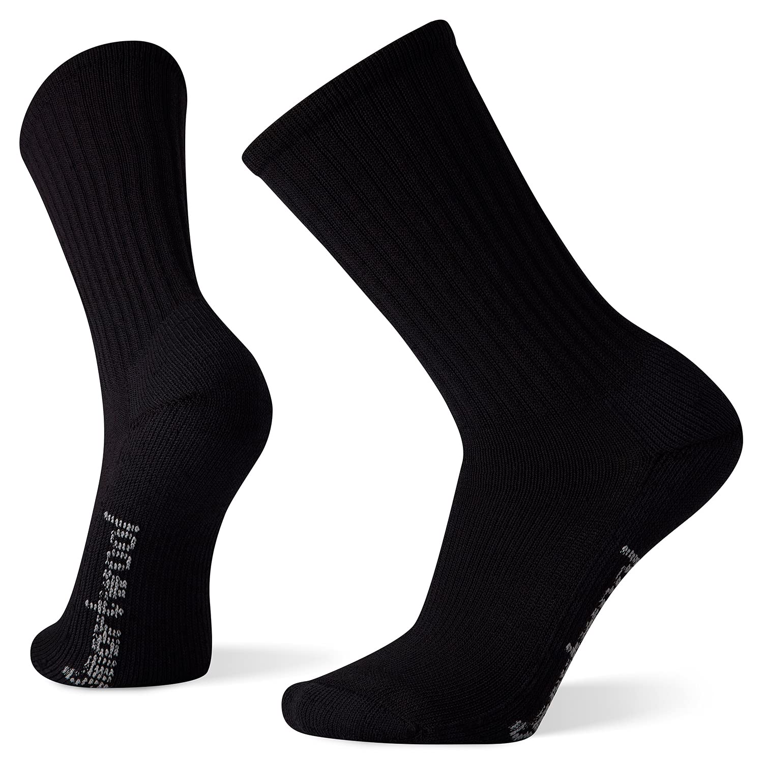 Smartwool Men's Hike Classic Edition Light Cushion Solid Crew Socks, Black, Large