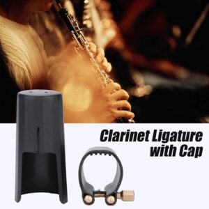 Clarinet Mouthpiece Accessory, Portable Plastic Clarinet Mouthpiece Ligature Clarinet Ligature Clip Fastener Clarinet Accessory for Students Practice Professionals Clarinet,