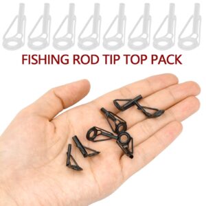 Fishing Rod Tip Repair Kit Replacement Stainless Steel Ceramic Ring Pole Guide Eyelet Mixed Size (40Pcs)