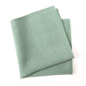 spring notion linen blend pocket squares for men, sage