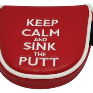 ReadyGOLF Keep Calm & Sink The Putt Embroidered Putter Cover - Mallet