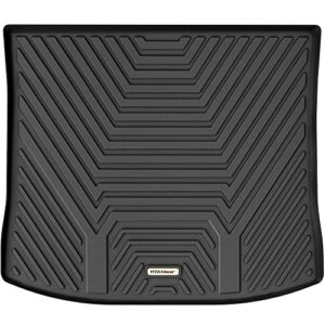 yitamotor cargo mats fits for 2015-2024 ford edge, all weather custom fit black cargo mats