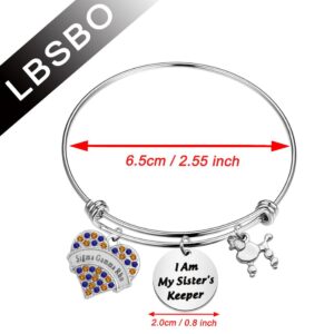 CENWA Sorority Gift I Am My Sister's Keeper Bracelet Sorority Gift For Soror Sister (Sister's Keeper br)