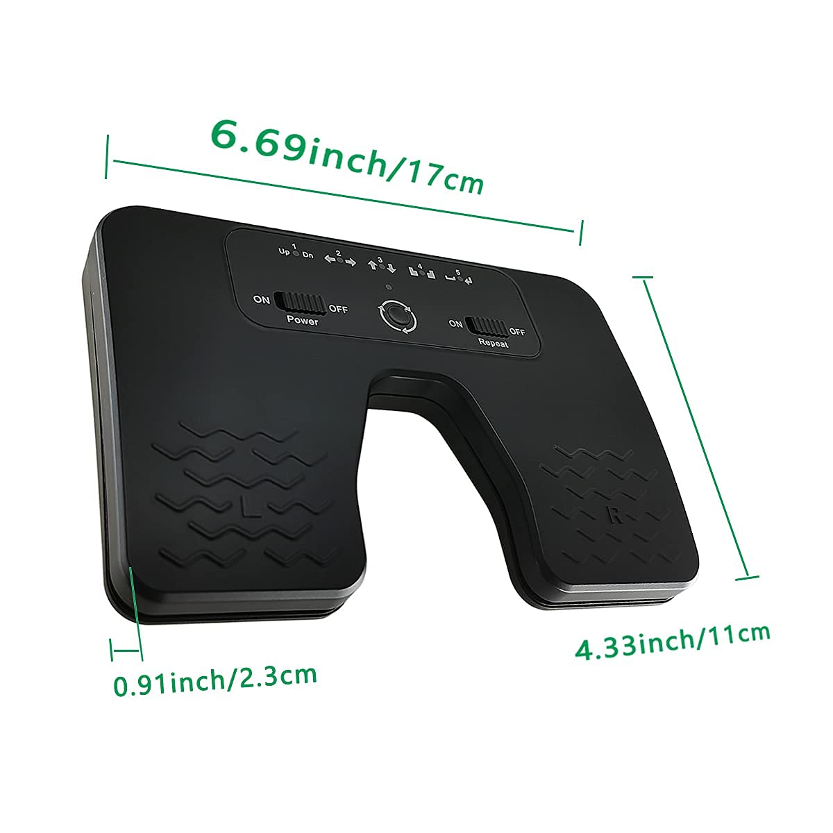 Yueyinpu Wireless Foot Pedal Double Switch Music Page Turner for Tablets Smartphones Rechargeable Anti-Skid Pad