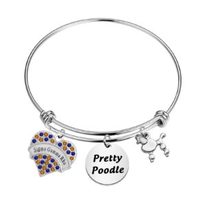 cenwa sorority gift pretty poodle bracelet sorority gift for soror sister (pretty poodle br)