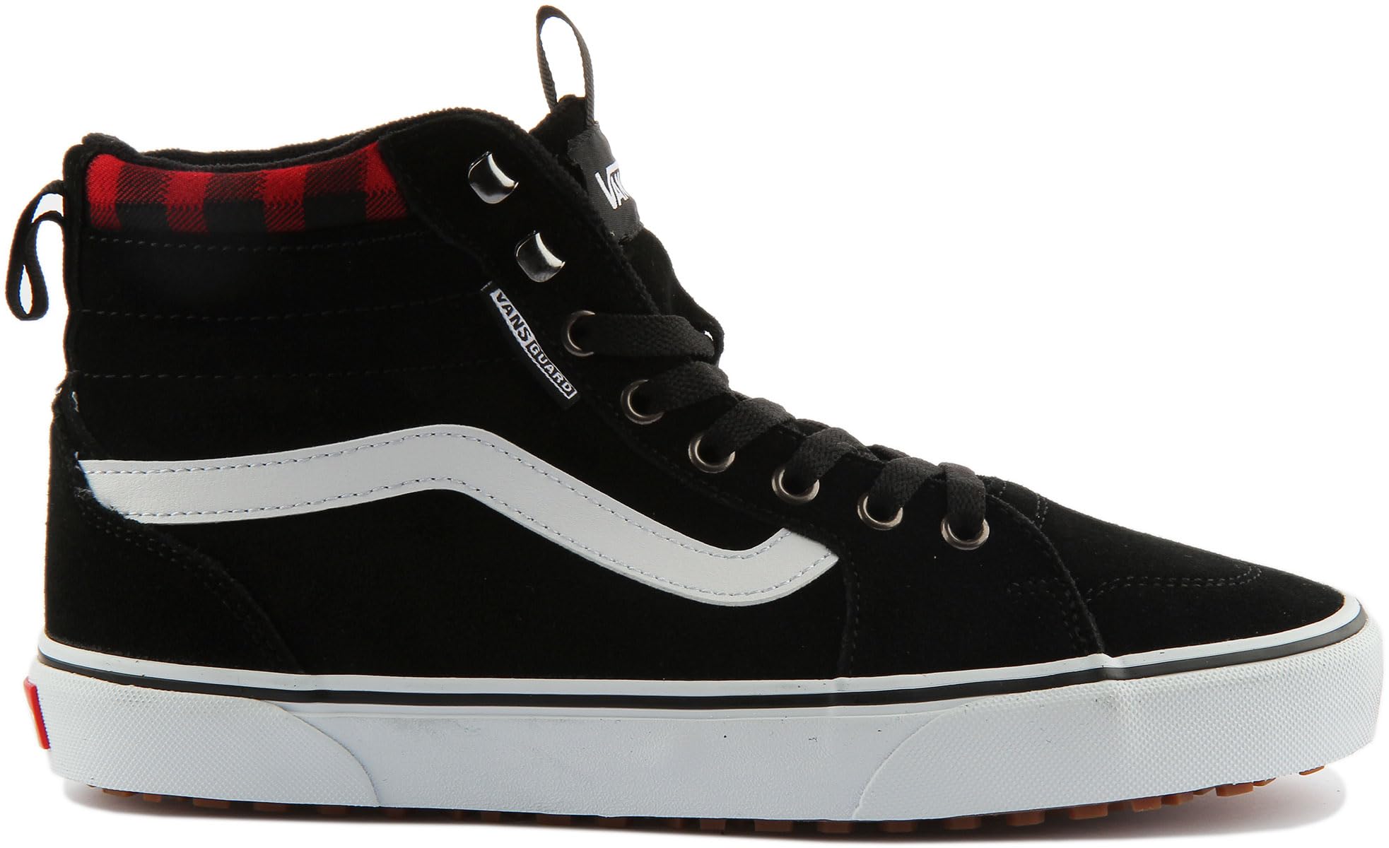 Vans Men's Hi-Top Trainers Sneaker, Suede Black Red Plaid, 10.5