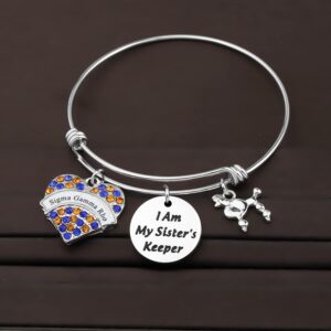 CENWA Sorority Gift I Am My Sister's Keeper Bracelet Sorority Gift For Soror Sister (Sister's Keeper br)