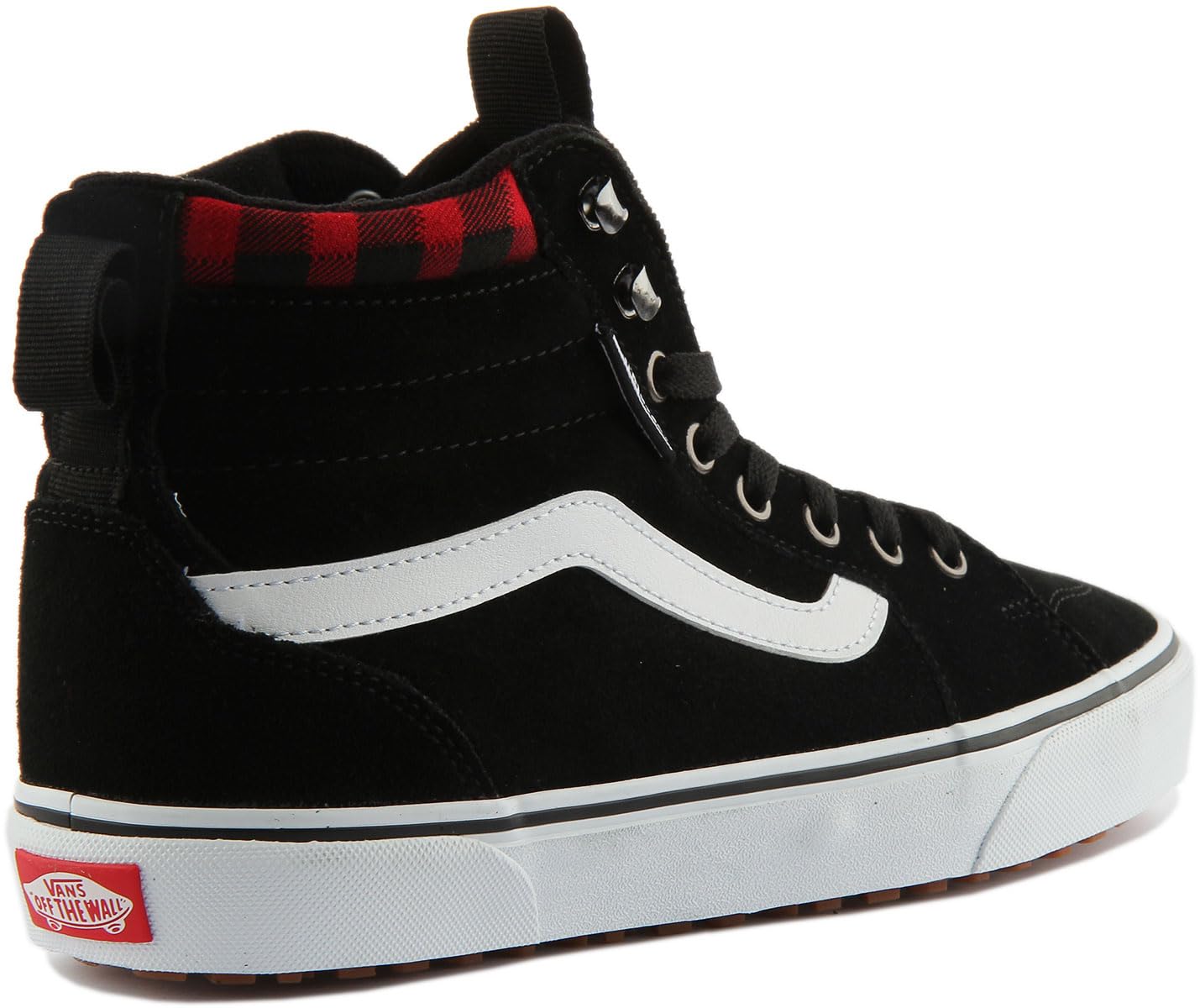 Vans Men's Hi-Top Trainers Sneaker, Suede Black Red Plaid, 10.5