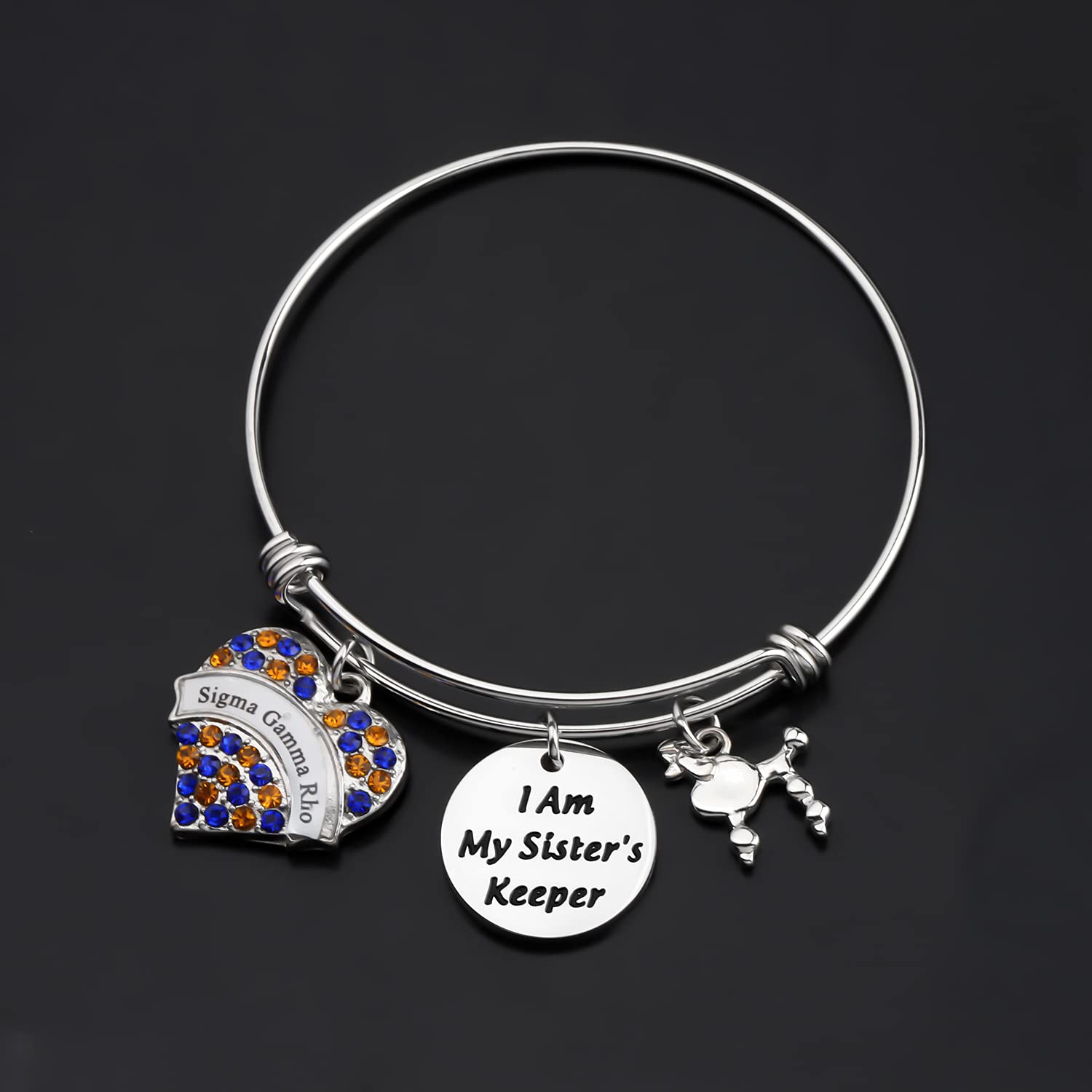 CENWA Sorority Gift I Am My Sister's Keeper Bracelet Sorority Gift For Soror Sister (Sister's Keeper br)