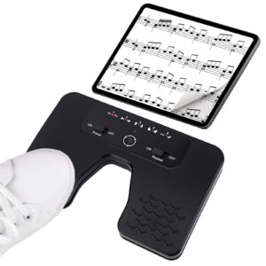 yueyinpu wireless foot pedal double switch music page turner for tablets smartphones rechargeable anti-skid pad