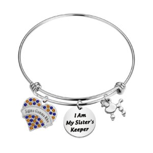 cenwa sorority gift i am my sister's keeper bracelet sorority gift for soror sister (sister's keeper br)