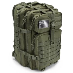 QT&QY 45L Military Tactical Backpacks For Men Camping Hiking Trekking Daypack Bug Out Bag Lage MOLLE 3 Day Assault Pack