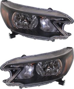 garage-pro headlight set of 2 compatible with 2012-2014 honda cr-v oe comparable with bulb(s) driver and passenger side