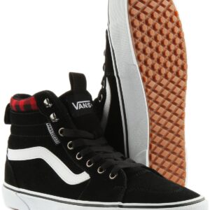 Vans Men's Hi-Top Trainers Sneaker, Suede Black Red Plaid, 10.5