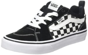 vans yt filmore sneaker, checkerboard black white, 4 us unisex big kid