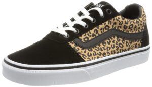 vans women's ward trainers, cheetah black white, 8