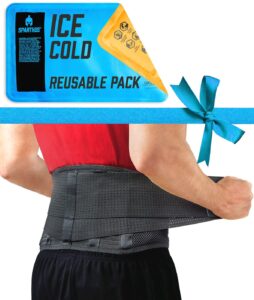 sparthos back support belt [size small] x ice packs for injuries [size med]