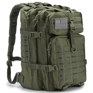 qt&qy 45l military tactical backpacks for men camping hiking trekking daypack bug out bag lage molle 3 day assault pack