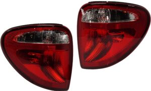 garage-pro tail light compatible with 2004-2007 dodge grand caravan, fits 2004-2007 chrysler town & country, fits 2004-2007 dodge caravan set driver and passenger side