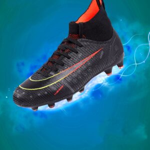 Jugafu Outdoor Soccer Cleats Mens Boys Football Cleats Shoes