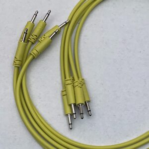 Starving Students Music Supplies Luigis Modular Supply Spaghetti Eurorack Patch Cables - Package of 5 Yellow Cables, 24 (60 cm)