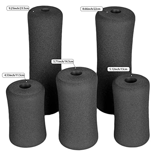 OTFAITP Sponge Foam Foot Pad Roller Pair, Used for Replacing Gym Exercise Equipment, Suitable for 1-inch Rod (Foam 5.12" X 2.76" Od X 0.87" Id)