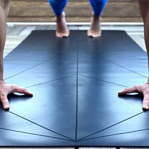 TVLA Yoga Align[MAT] V1 | Alignment-Based Engraved Markers | Non-Slip and Sweat Absorbing Workout Mat | Extra Long to Provide Breathing Space 25 in x 70 in…