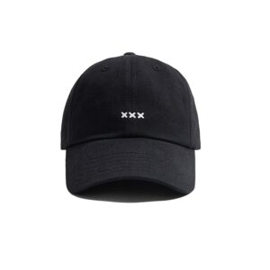 CLAPE Polo Style Baseball Cap Cotton Made Adjustable Fits Men Women Low Profile Unconstructed Dad Hat Cap (BC08-Black)