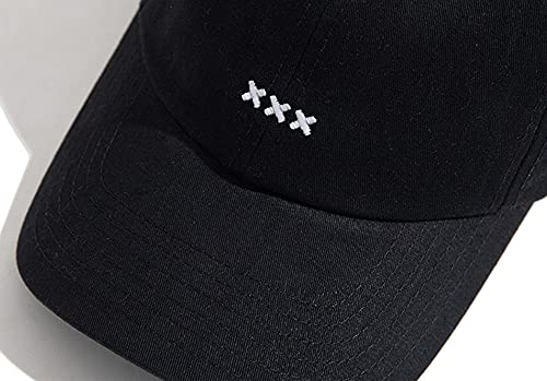 CLAPE Polo Style Baseball Cap Cotton Made Adjustable Fits Men Women Low Profile Unconstructed Dad Hat Cap (BC08-Black)