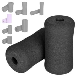 otfaitp sponge foam foot pad roller pair, used for replacing gym exercise equipment, suitable for 1-inch rod (foam 5.12" x 2.76" od x 0.87" id)