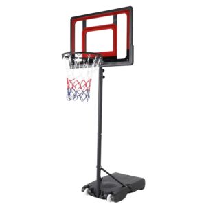 ochine portable basketball system backboard adjustable height 5.4ft-6.8ft, basketball equipment with 33 inch backboard and wheels youth kids outdoor indoor basketball goal game (ship from usa)