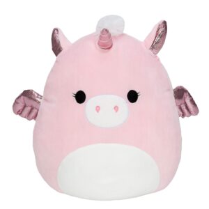 squishmallows official kellytoy grecia the pegacorn pegasus unicorn pink soft squishy plush toy animal (12 inch)