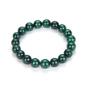 adabele real natural green malachite gemstone beaded bracelet 7.5 inch stretch chakra healing crystal stone women mom gift (unisex) gb10-b11