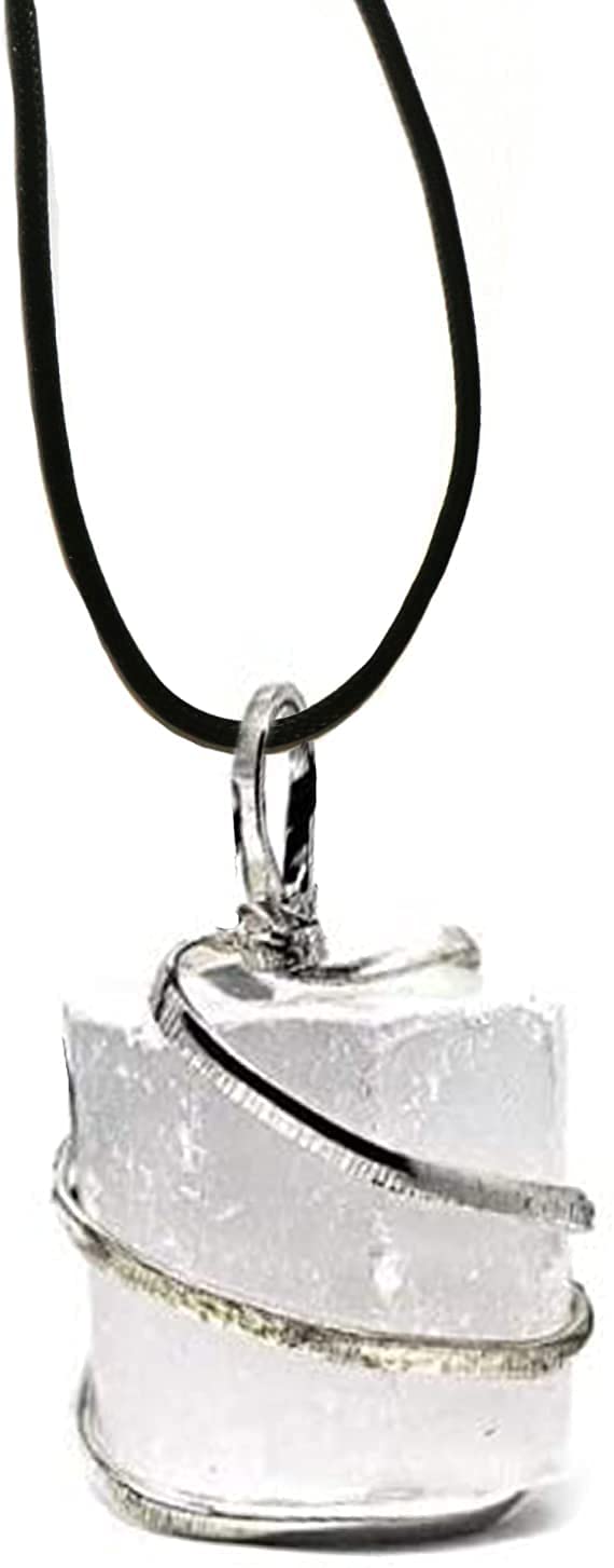 Arts Of India Raw Selenite Crystal Pendant Necklace Pack of 2